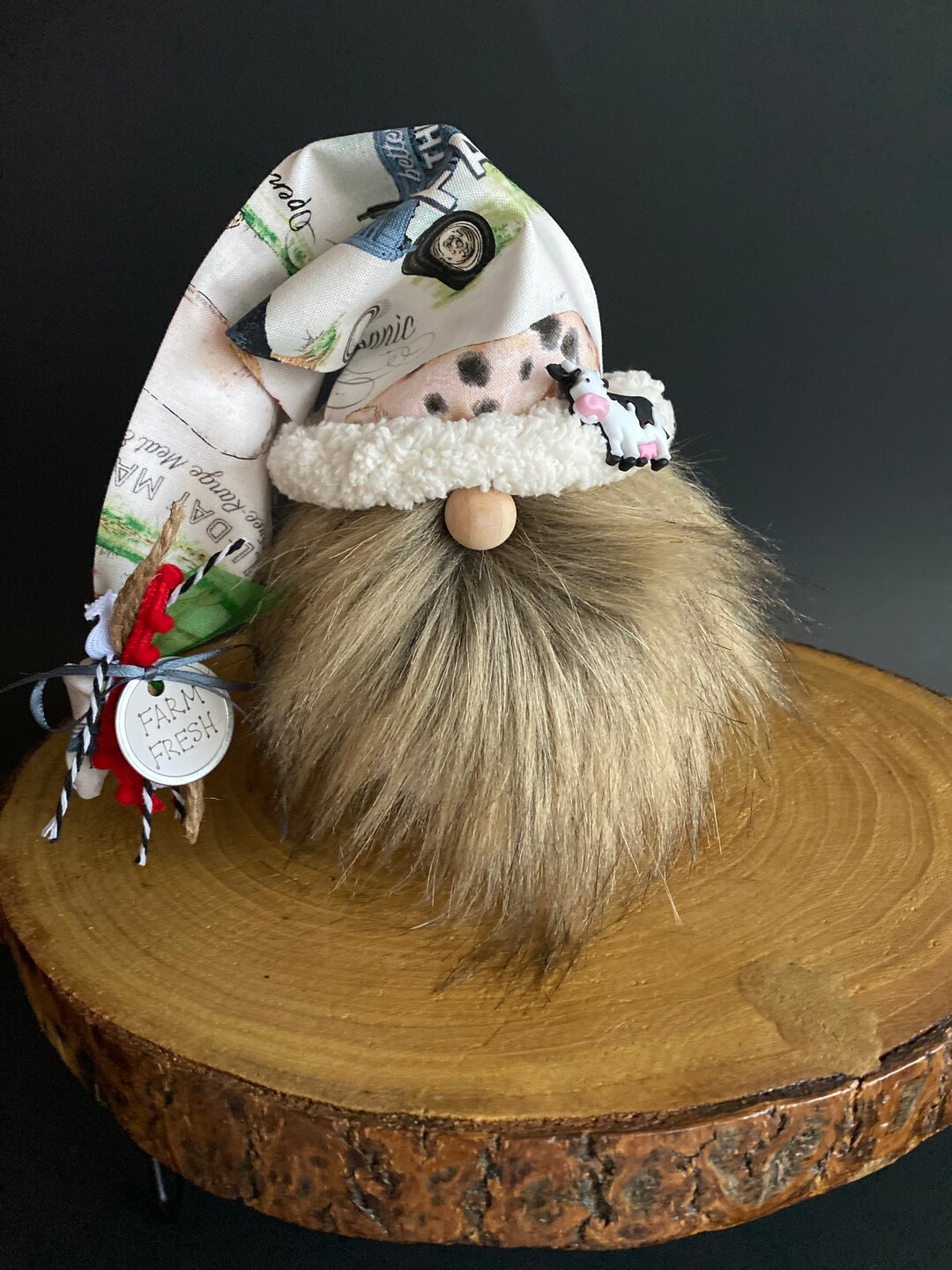 Dairy Farm Gnome/farmer Gnome/farm Gnome/gnomes/gnome Decor/dairy Decor ...