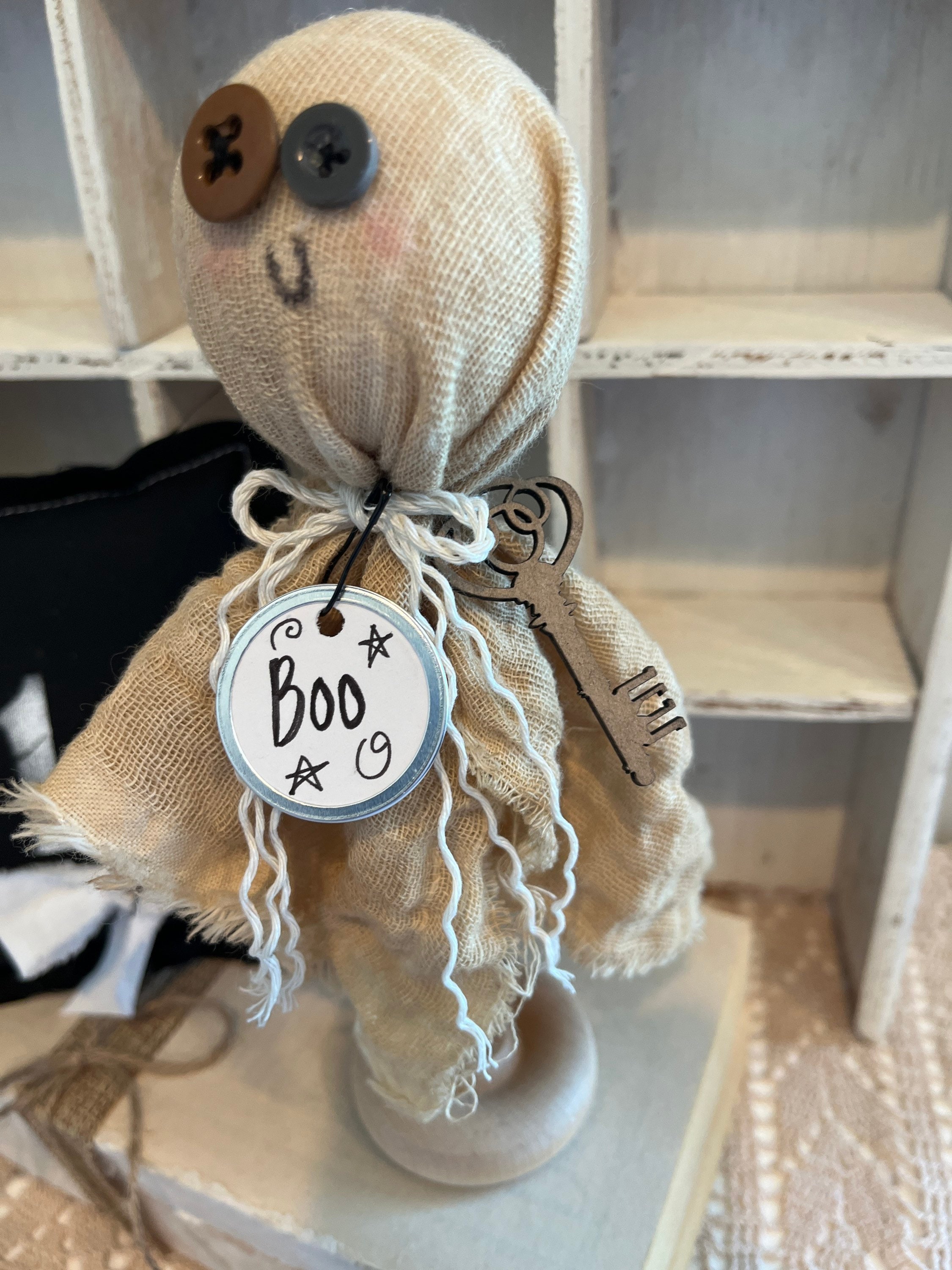 Ghost Wooden Spindle/ghost Decor/farmhouse Decor/halloween - Etsy