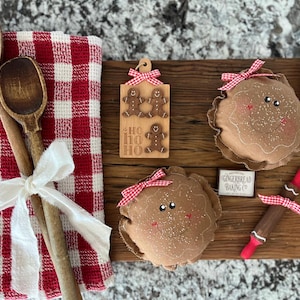 Gingerbread Cookie Bowl Fillers/gingerbread Ornies/gingerbread Set of 2 ...