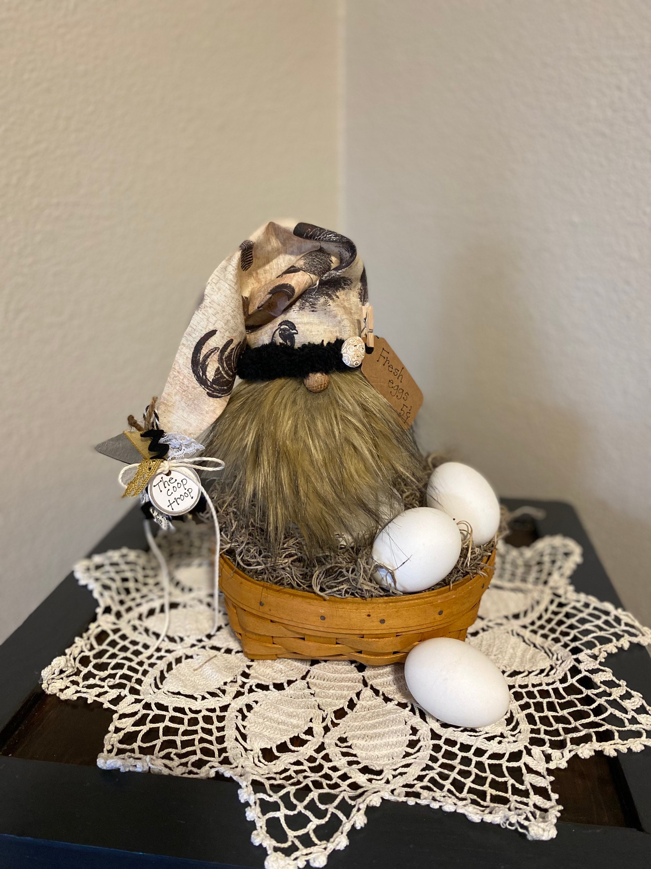 Chicken Gnome/chicken Decor/farmhouse Decor/tiered - Etsy