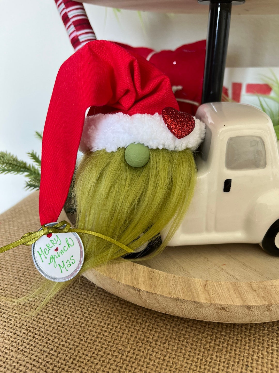 Grinch Gnome Cube/gnome/gnomes/tiered Tray Decor/santa Gnome/grinch ...