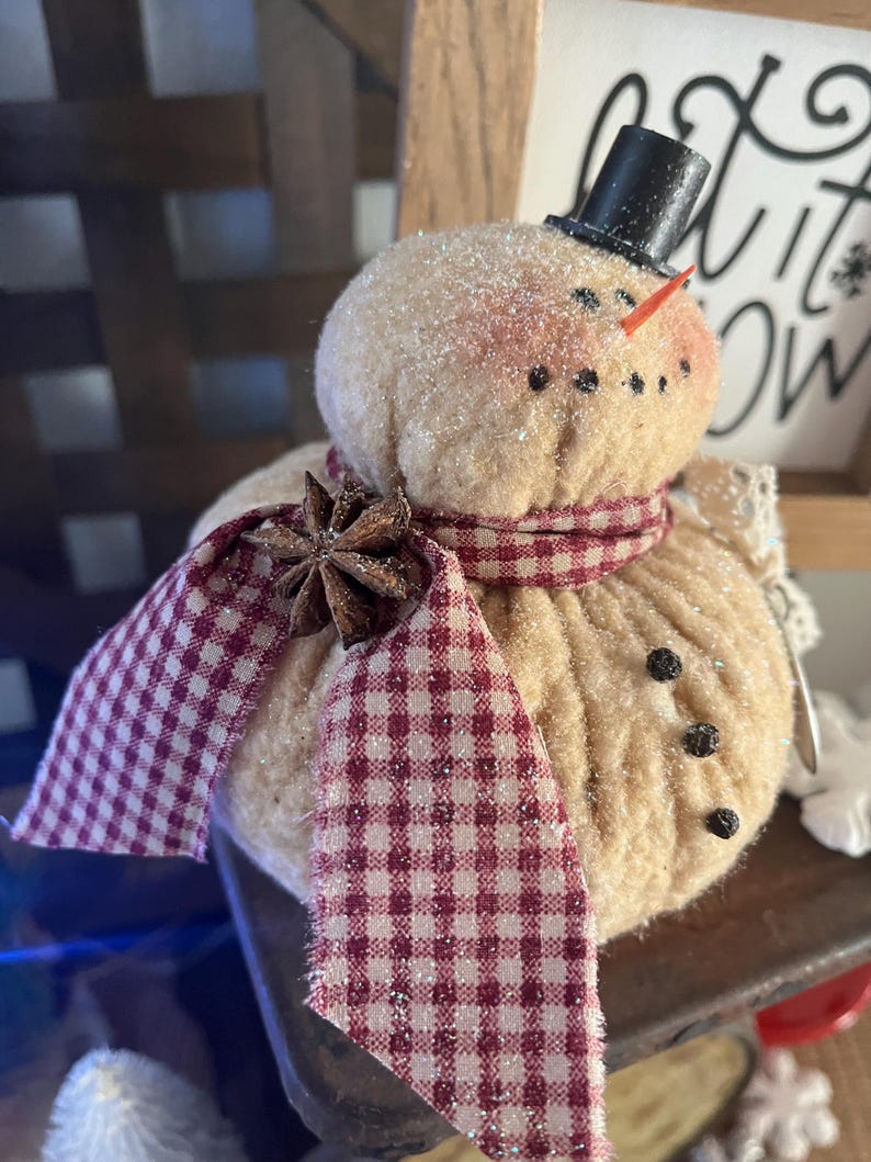 Primitive Snowman/snowman/rustic Snowman/snowman Decor/farmhouse Decor ...