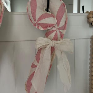 Antique Quilt Jumbo Candy Cane Plushie/prim Candy Cane/peg Rail Decor ...