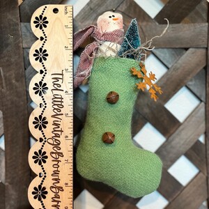 Vintage Wool Stocking/stocking Door Hanger/peg Rail Decor/christmas ...