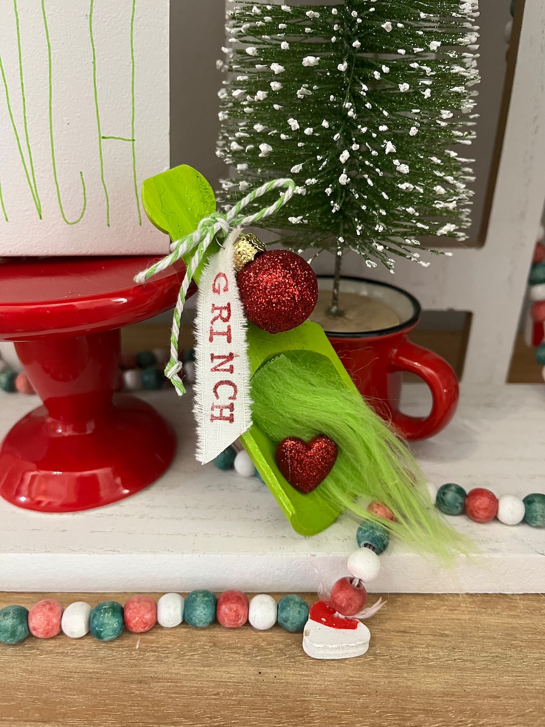 Grinch Mini Scoop/mini Scoop/bowl Filler/tiered Tray Decor/grinch Decor ...