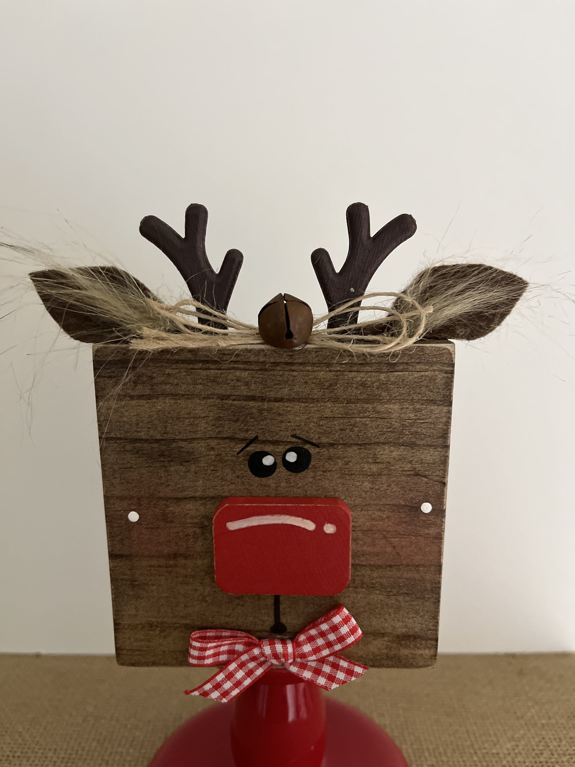 Rudolph Wooden Block/rudolph Decor/christmas/tiered Tray Decor/rudolph ...