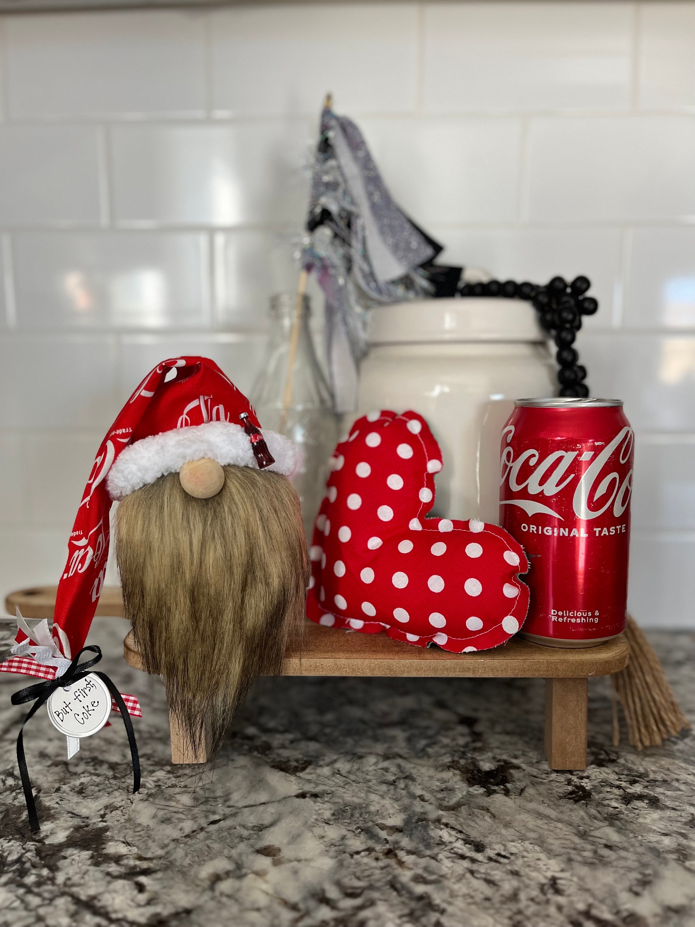 Coca Cola Gnome/coke/cola Decor/tiered Tray Decor/coke Lover/but First ...