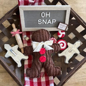 Jumbo Vintage Chenille Gingerbread Man/gingerbread Man/christmas Decor ...