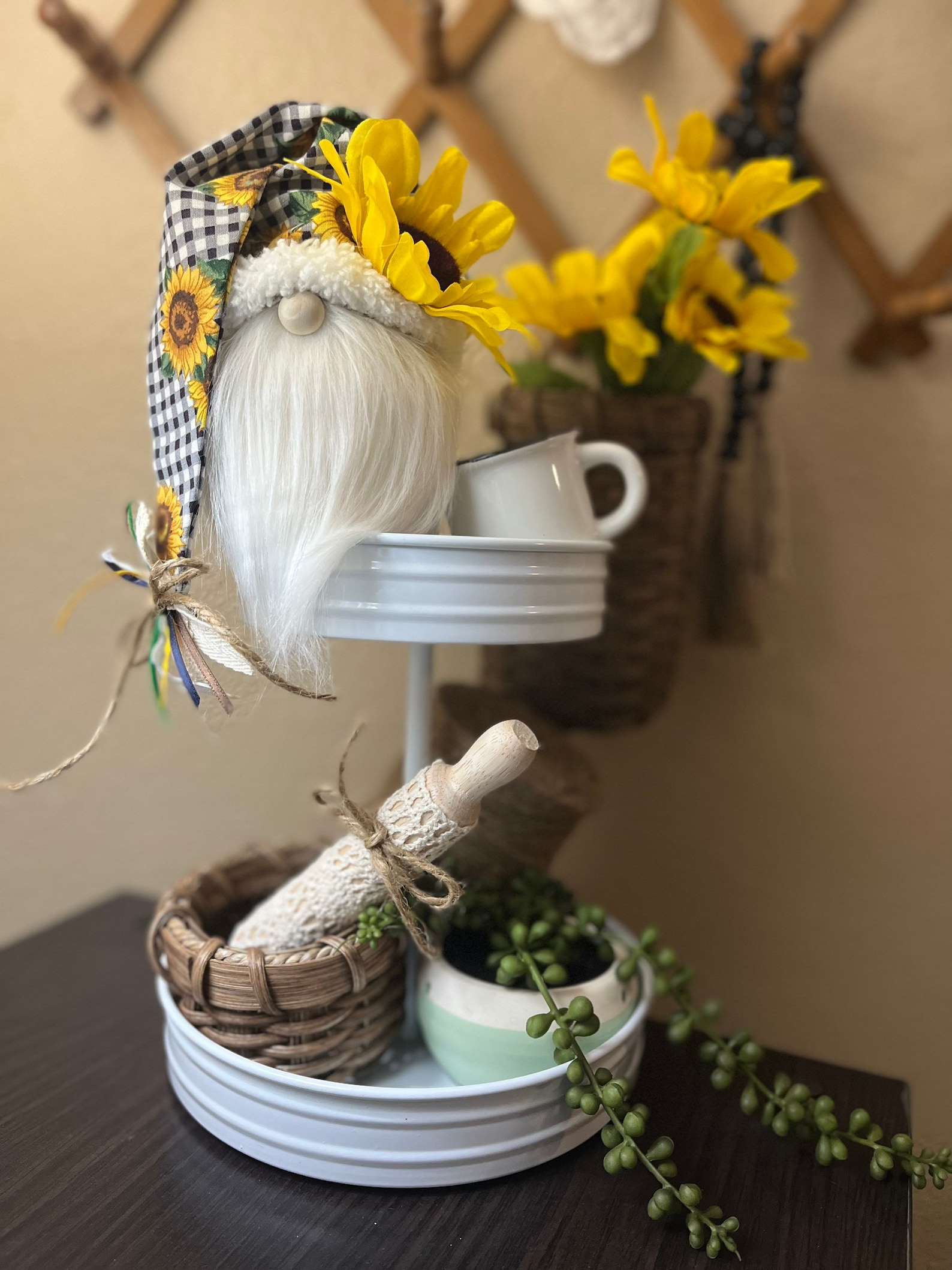 Sunflower Gnome/sunflower Decor/gnome Decor/gnomes - Etsy