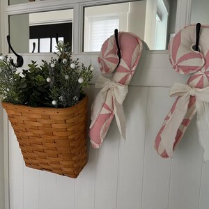 Antique Quilt Jumbo Candy Cane Plushie/prim Candy Cane/peg Rail Decor ...