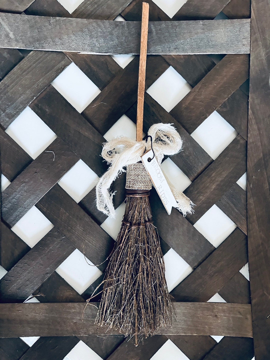 Rustic Witch Broom/witch Decor/primitive Witch Broom/tiered Tray Decor ...