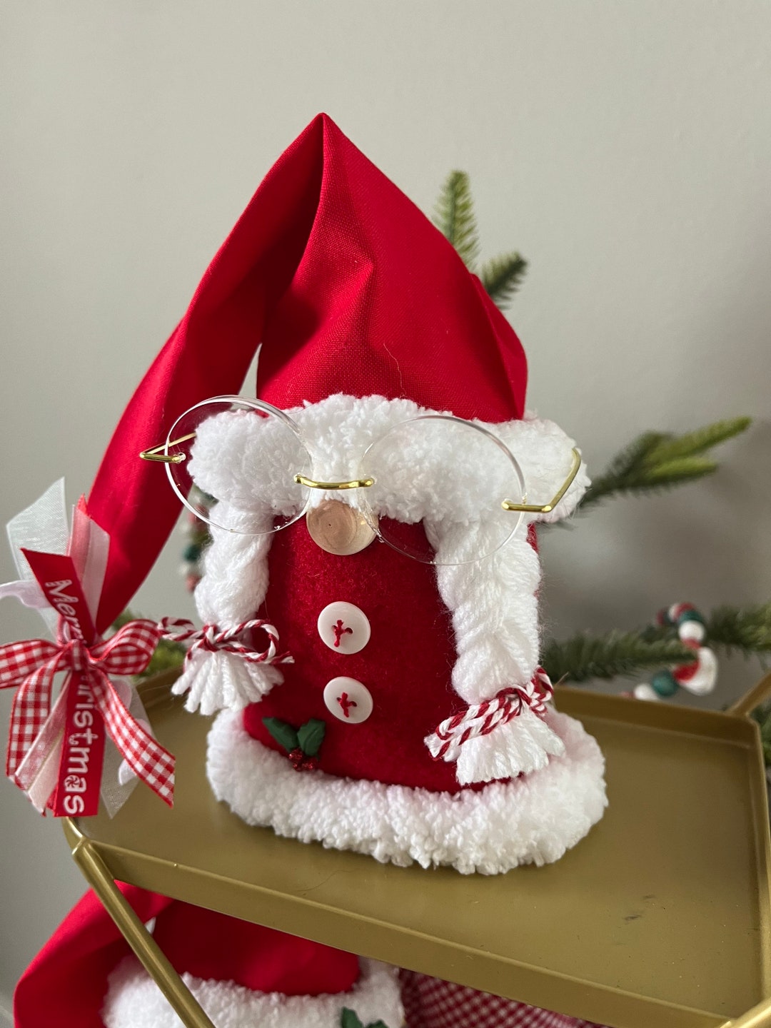 Mrs Claus Gnome/gnomes/gnome Decor/santa Decor/christmas Decor/ho Ho Ho ...
