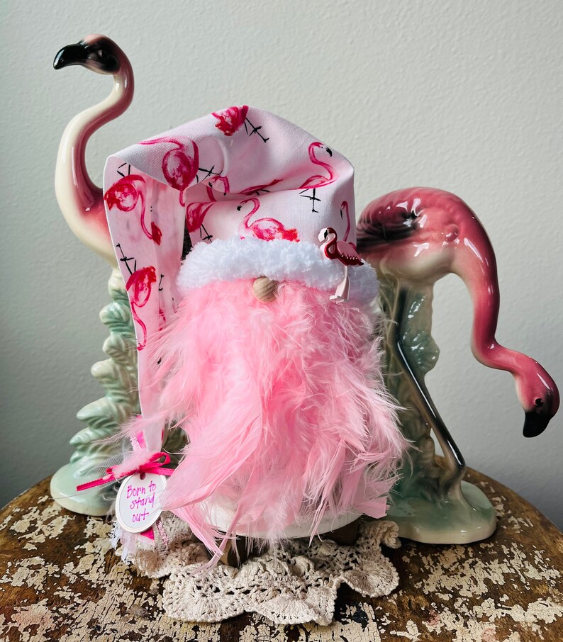 Flamingo Gnome/gnomes/gnome Decor/flamingo Decor | Etsy