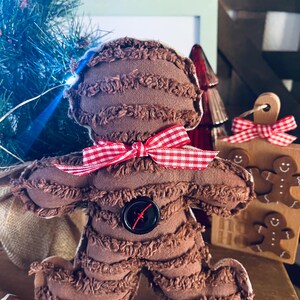 Jumbo Vintage Chenille Gingerbread Man/gingerbread Man/christmas Decor ...