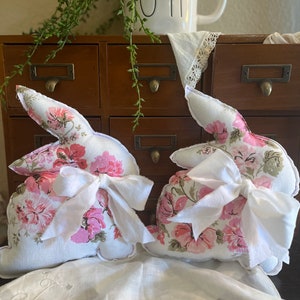 Antique Linen Easter Bunny Plushie/bunny Tuck/bunny Ornie/bunny Bowl ...