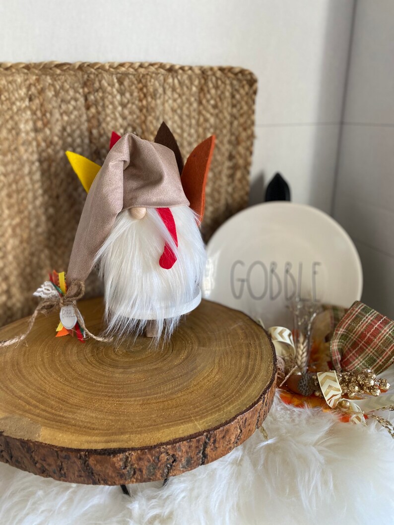 Turkey Gnome/turkey Decor/thanksgiving - Etsy