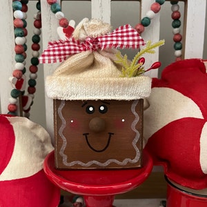 Gingerbread Man Wooden Block/gingerbread Decor/christmas/tiered Tray ...