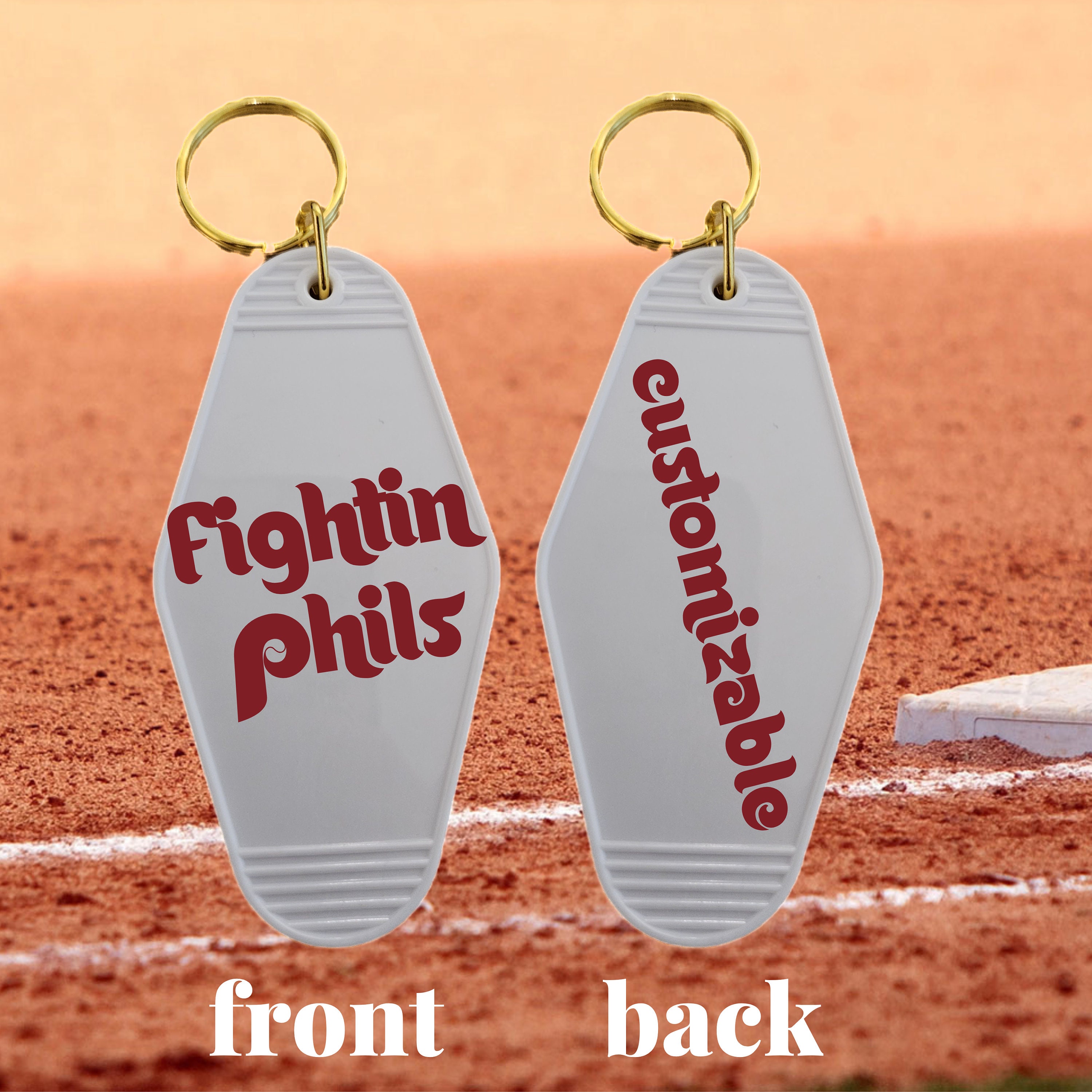 Phillies Hotel Style Keychain - Fightins Phils - Etsy