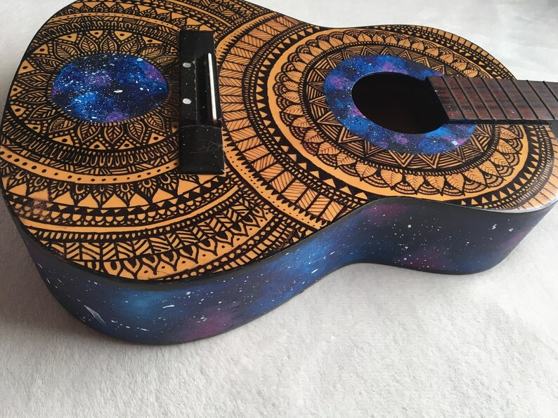Galaxy Zentangle Guitar - Etsy