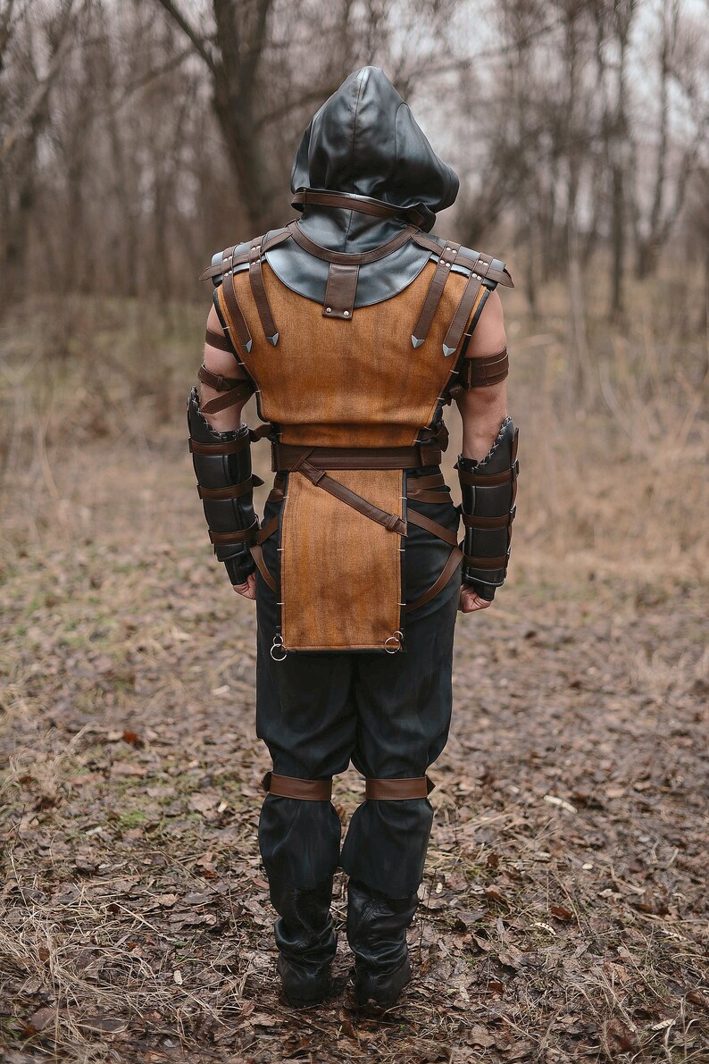 Mortal Kombat Cosplay Costume Scorpion Costume Yellow Vest Etsy