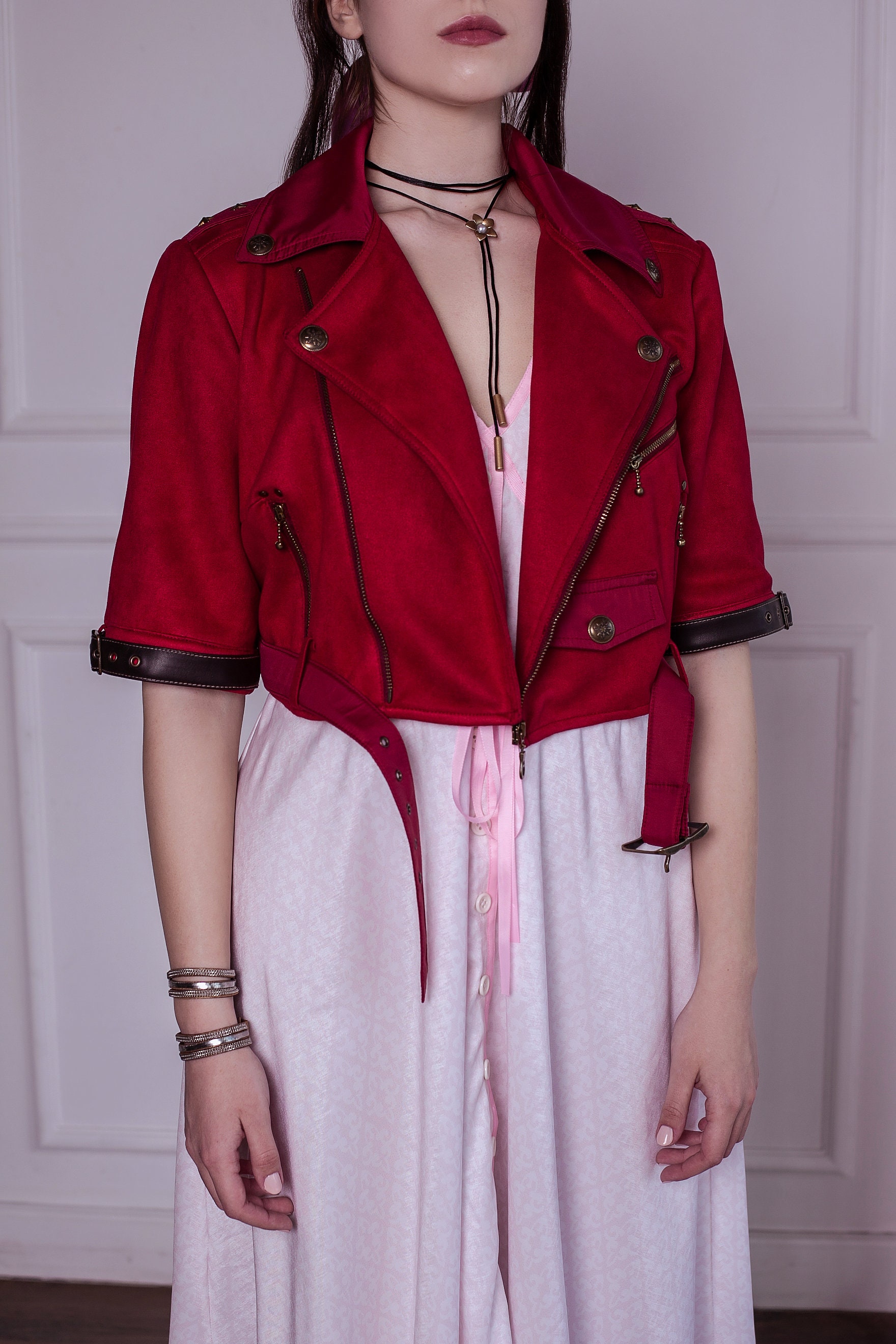 Aerith Video Games Jacket Cosplay, Custom Jacket, Womens Jacket, Video ...