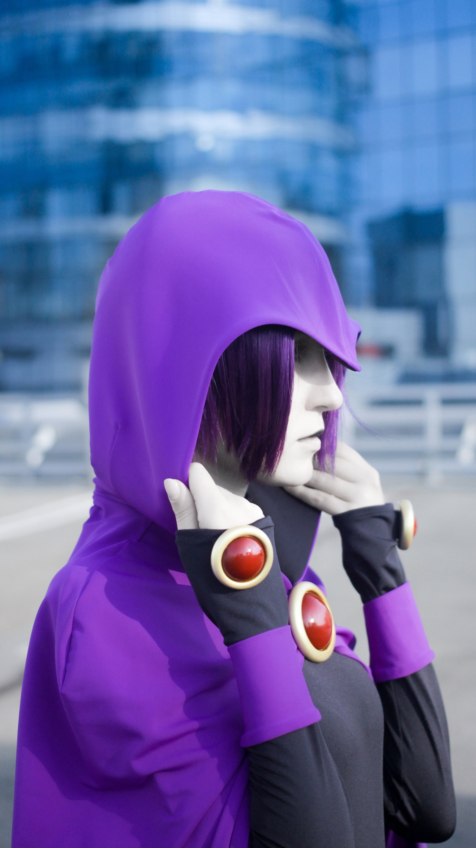 Titans Raven Cloak Costume Raven Cosplay Purple Superhero - Etsy