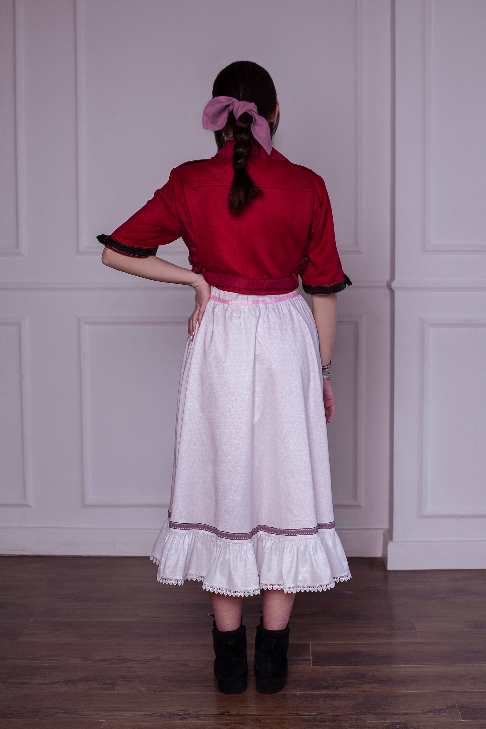 Aerith Cosplay Costume, Aerith Remake Necklace and Cosplay Dress, Video ...