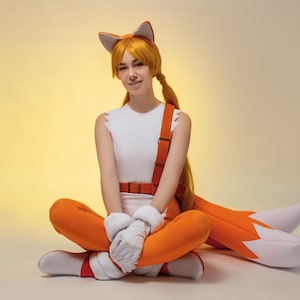 Miles Tails Prower Cosplay Costume, Tails the Fox Video Game Cosplay ...