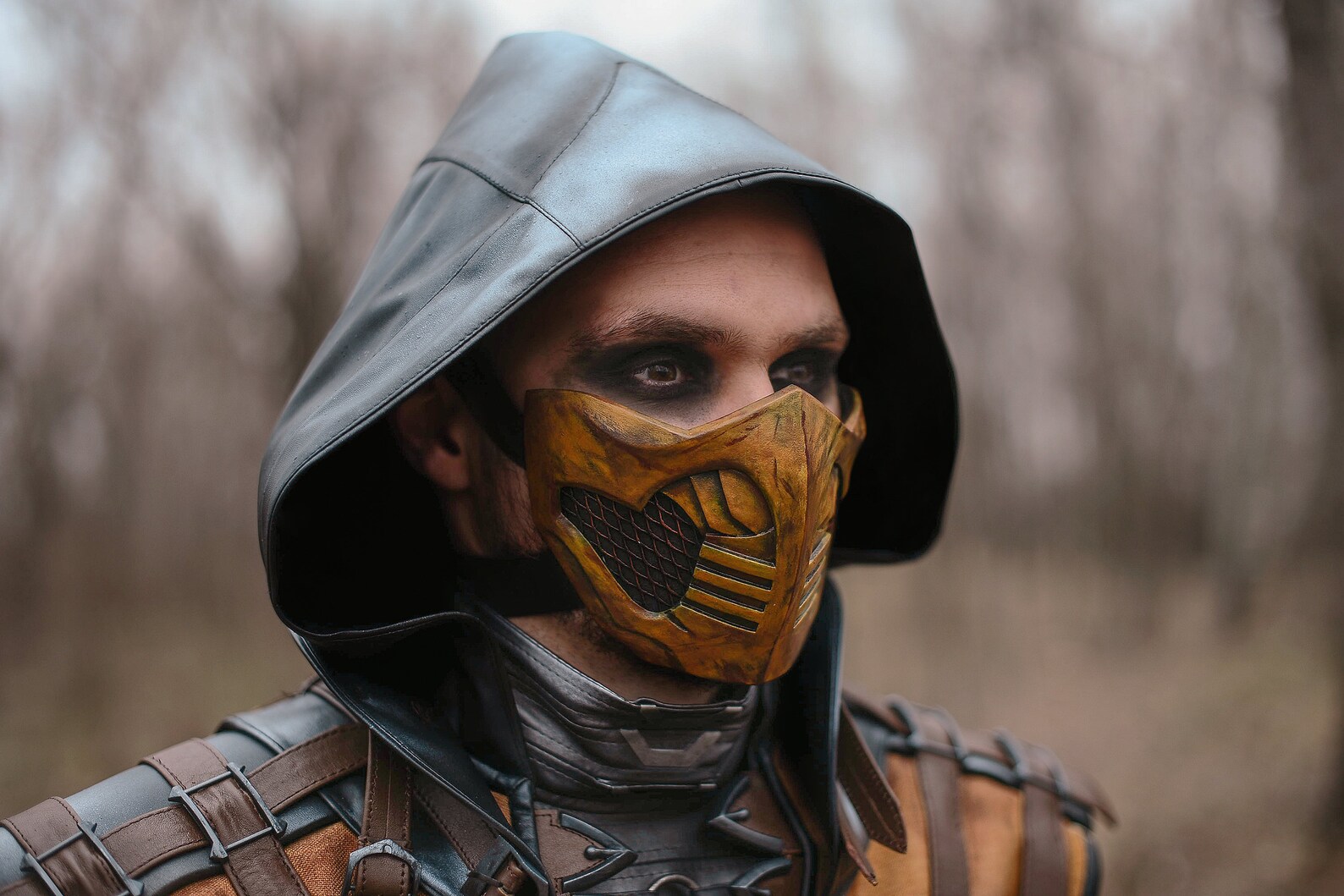 Mortal Kombat Cosplay Costume Scorpion Costume Yellow Vest Etsy