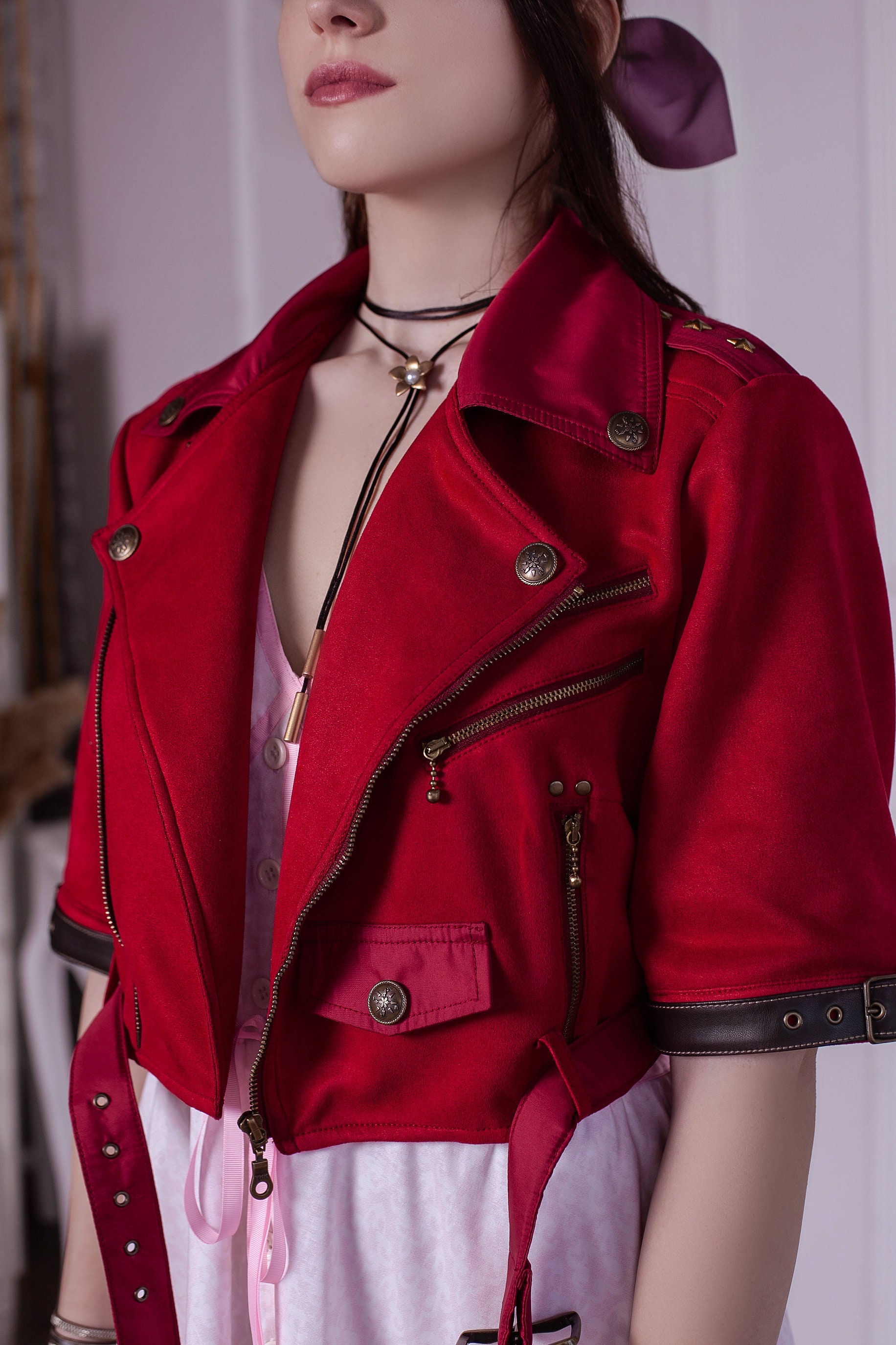 Aerith Video Games Jacket Cosplay, Custom Jacket, Womens Jacket, Video ...