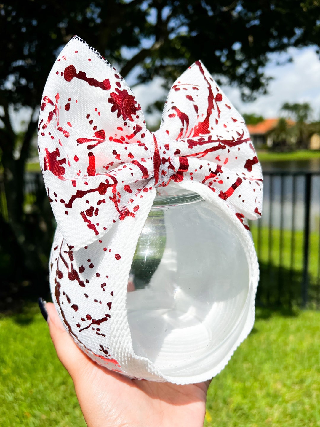 Blood Drip Bow Blood Bow Halloween Bow Scary Bows Spooky - Etsy