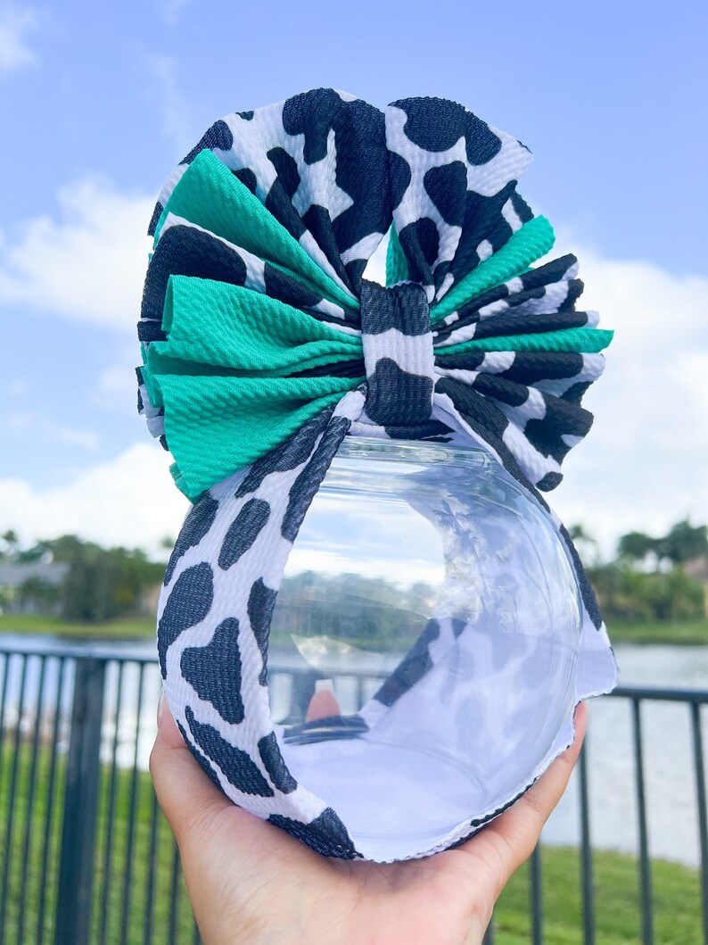 Cow Headwrap Cow Hair Bow Cow Print Wrap Cow Theme Baby - Etsy