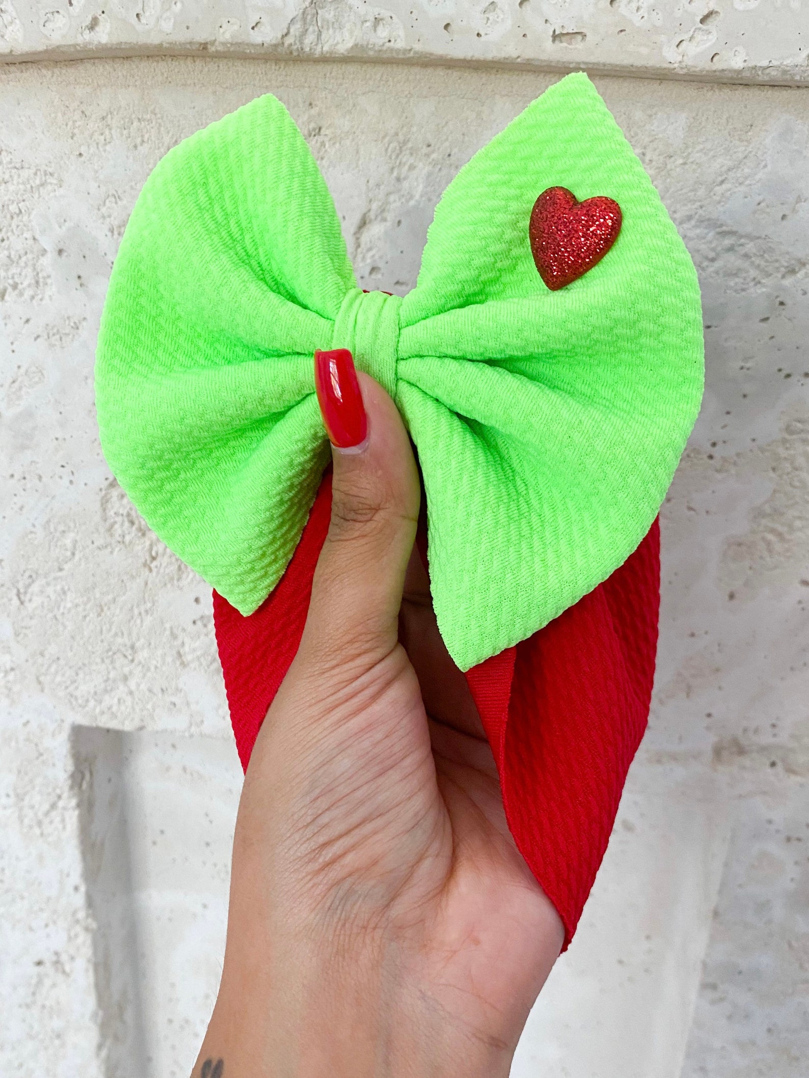 You're a Mean One Mean One Bow Green Christmas Bows | Etsy