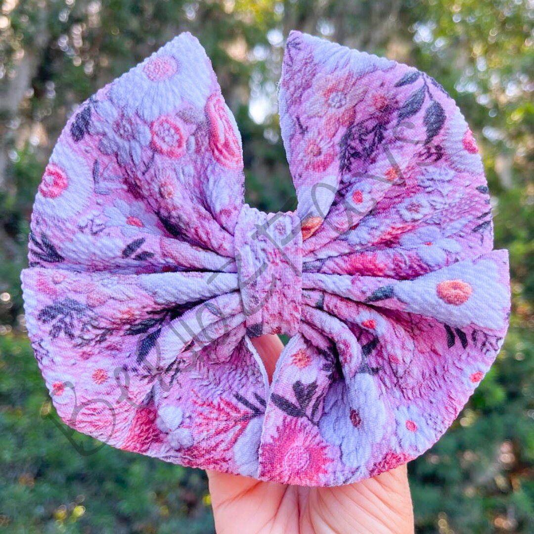 Messy Piggies, Messy Bows, Micro Hair Bow, Embroidery Hair Bow ...
