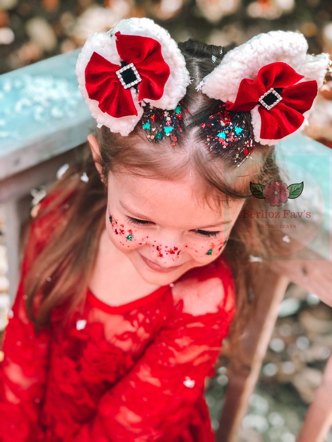 Santa Buckle Bow, Santa Bow Baby, Santa Bow Buckle, Christmas Hair Bow ...