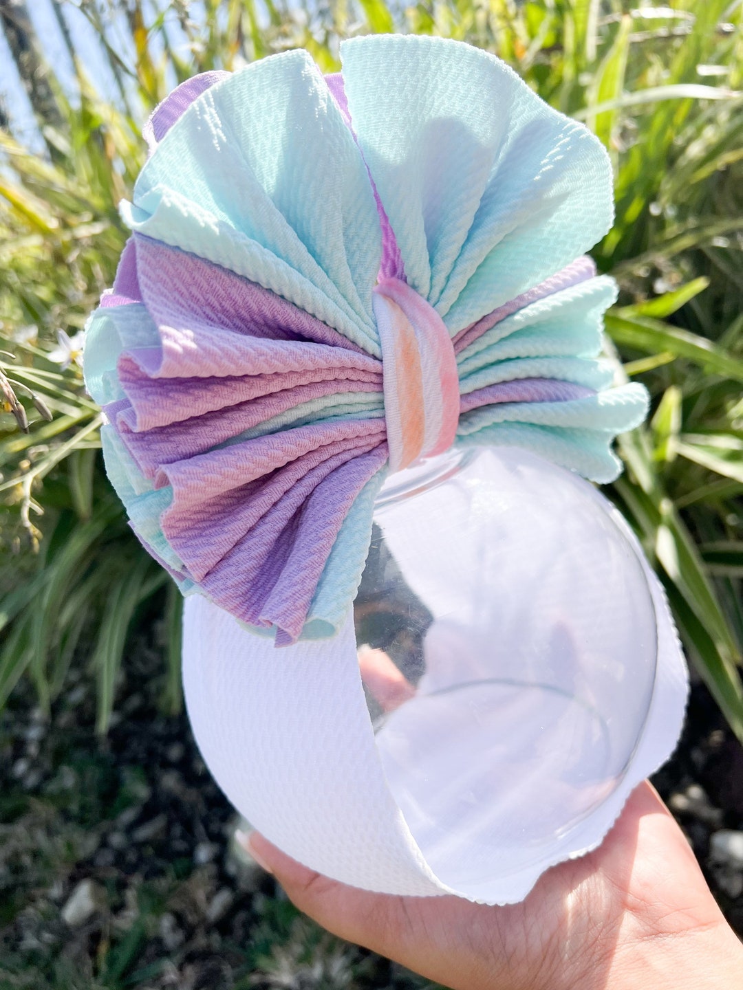 Spring Shredded Wrap, Messy Bow Headwraps, Toddler Hair Bow, Shredded ...