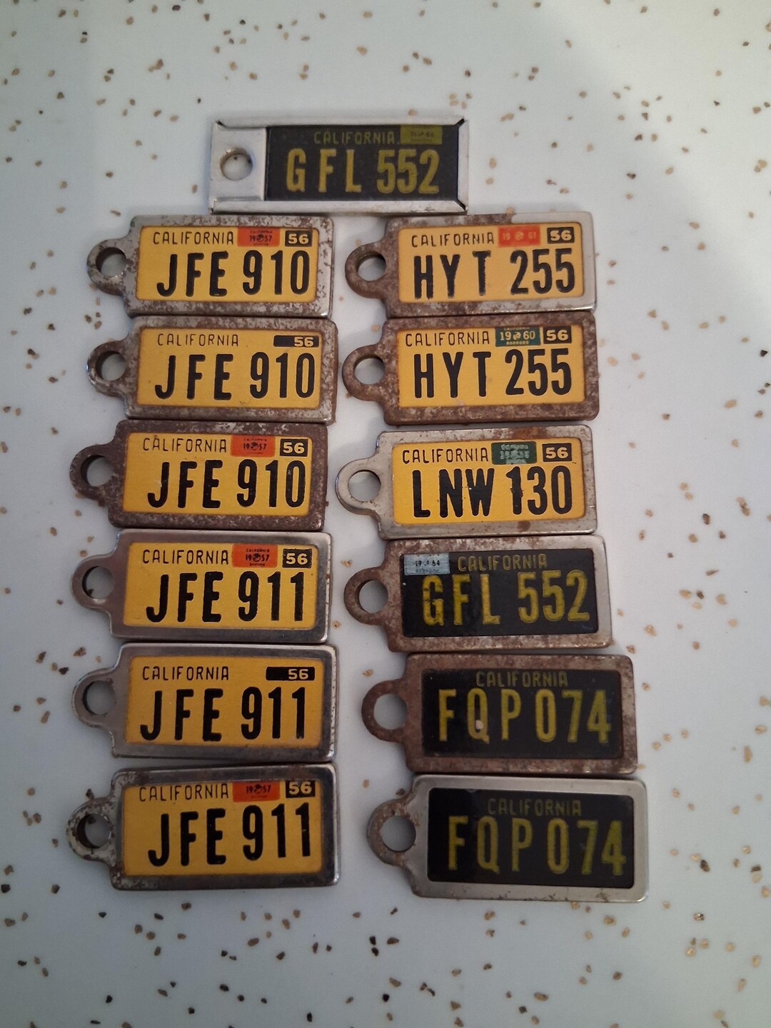Vintage Mini License Plates Key Ring California Lot - Etsy