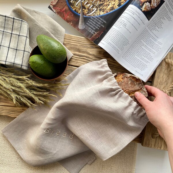Linen Bread Bag - Etsy