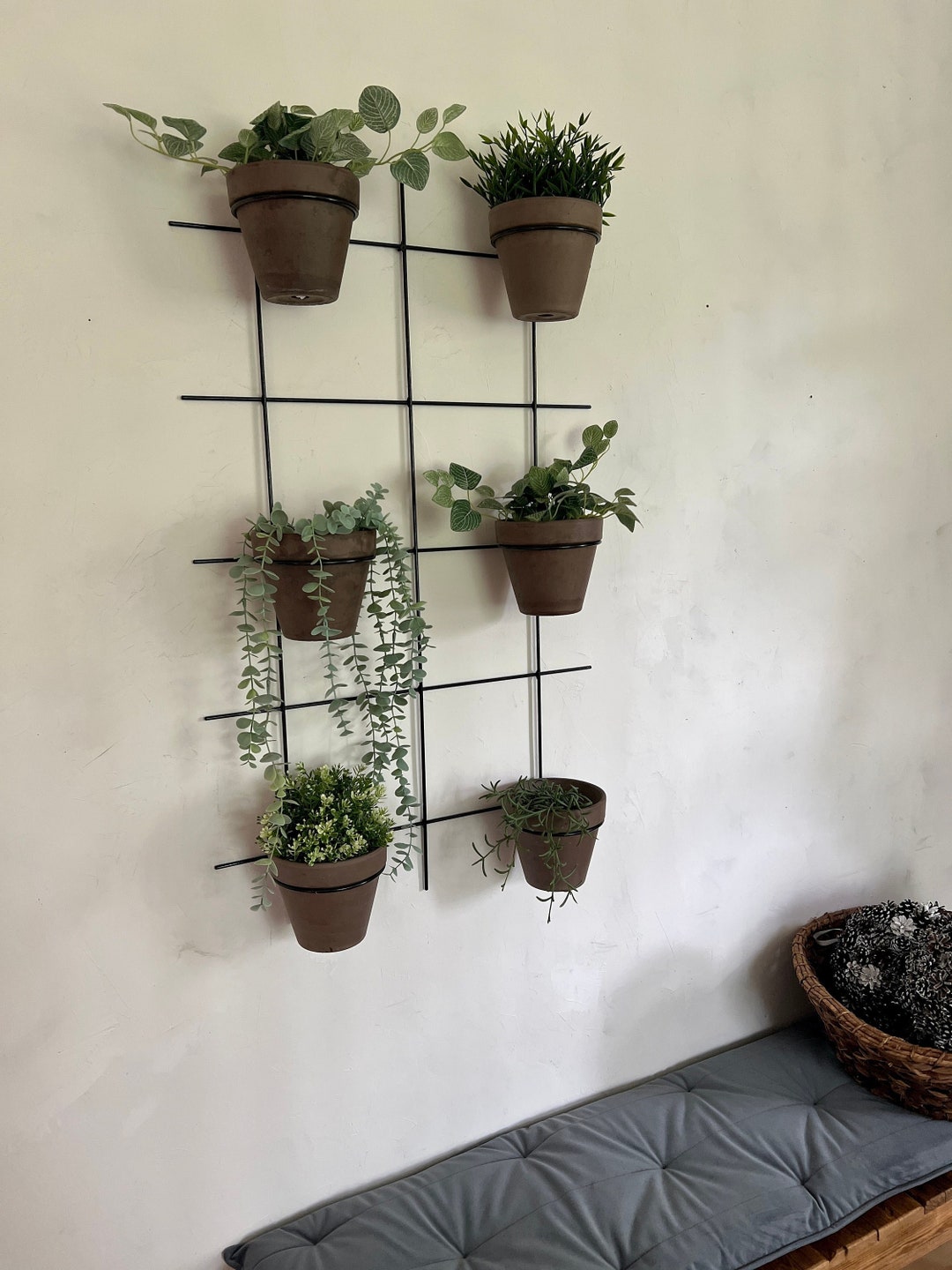 Vertical Wall Hung Planter Flower Pot Holder Home Garden - Etsy