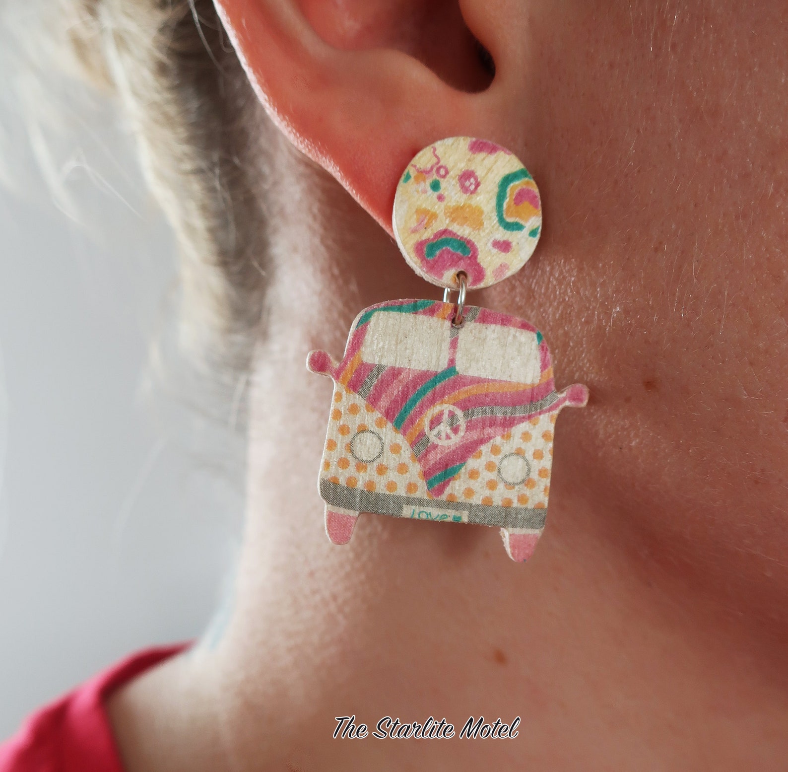 Hippie Bus Earrings Wood Earrings VW Bus Earrings Hippie - Etsy
