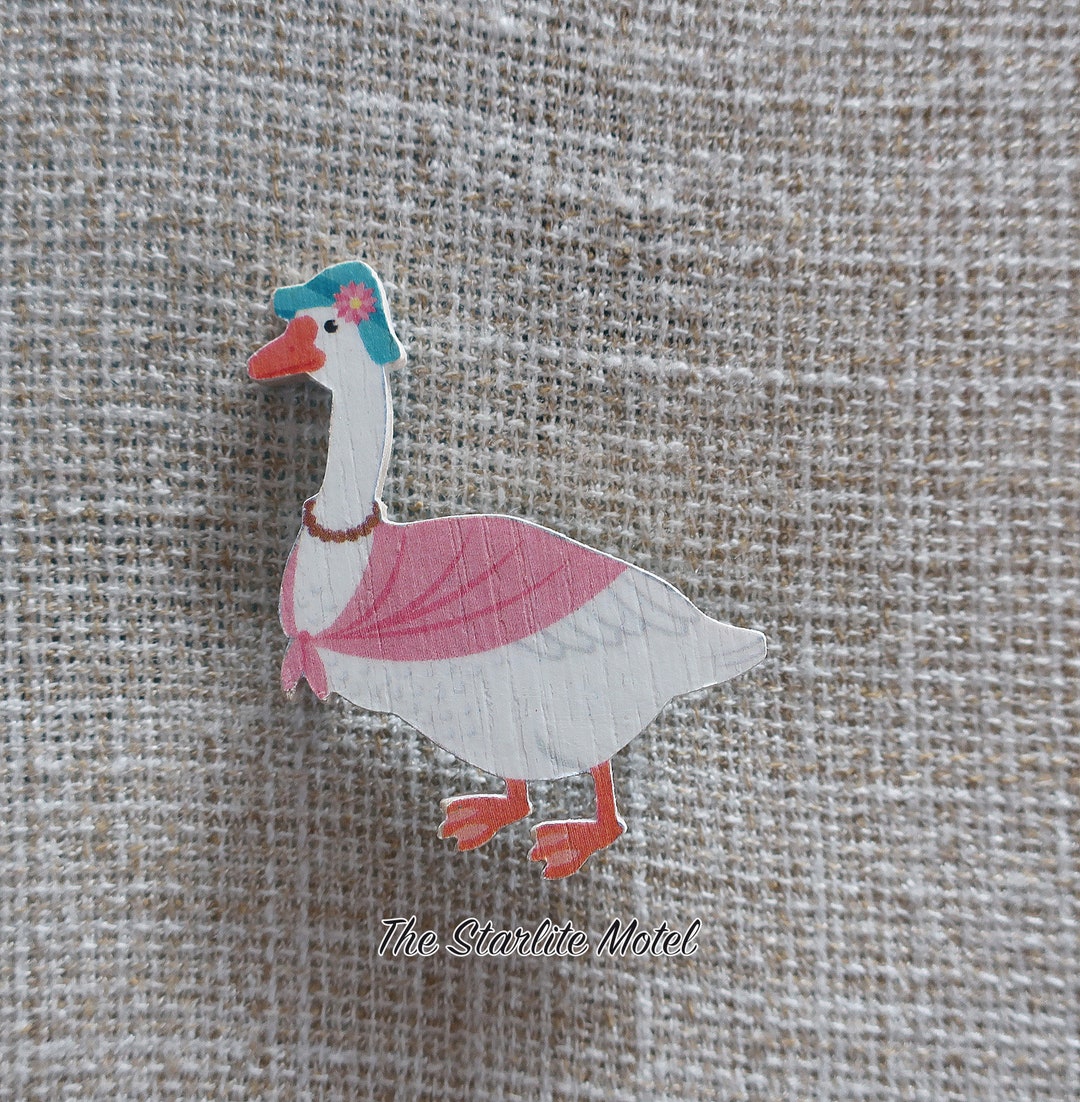 Lady Goose Pin Easter Goose Pin Lady Goose Brooch Easter Pin Animal Pin ...