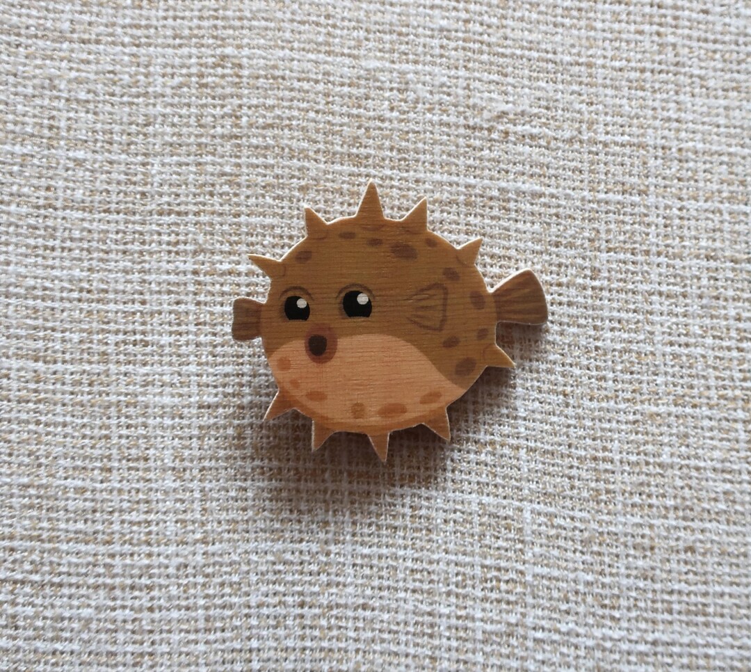 Pufferfish Brooch, Puffer Fish Brooch, Animal Brooch, Fish Brooch ...