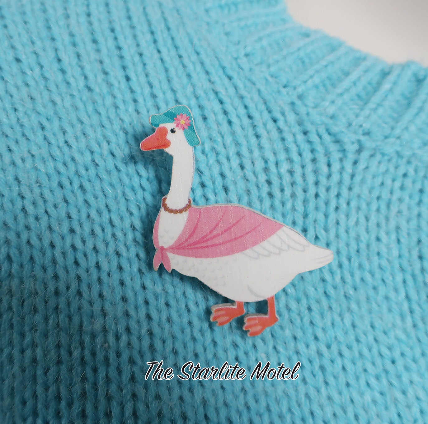 Lady Goose Pin Easter Goose Pin Lady Goose Brooch Easter Pin Animal Pin ...