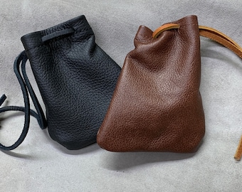 Drawstring Pouch Large Brown | Etsy