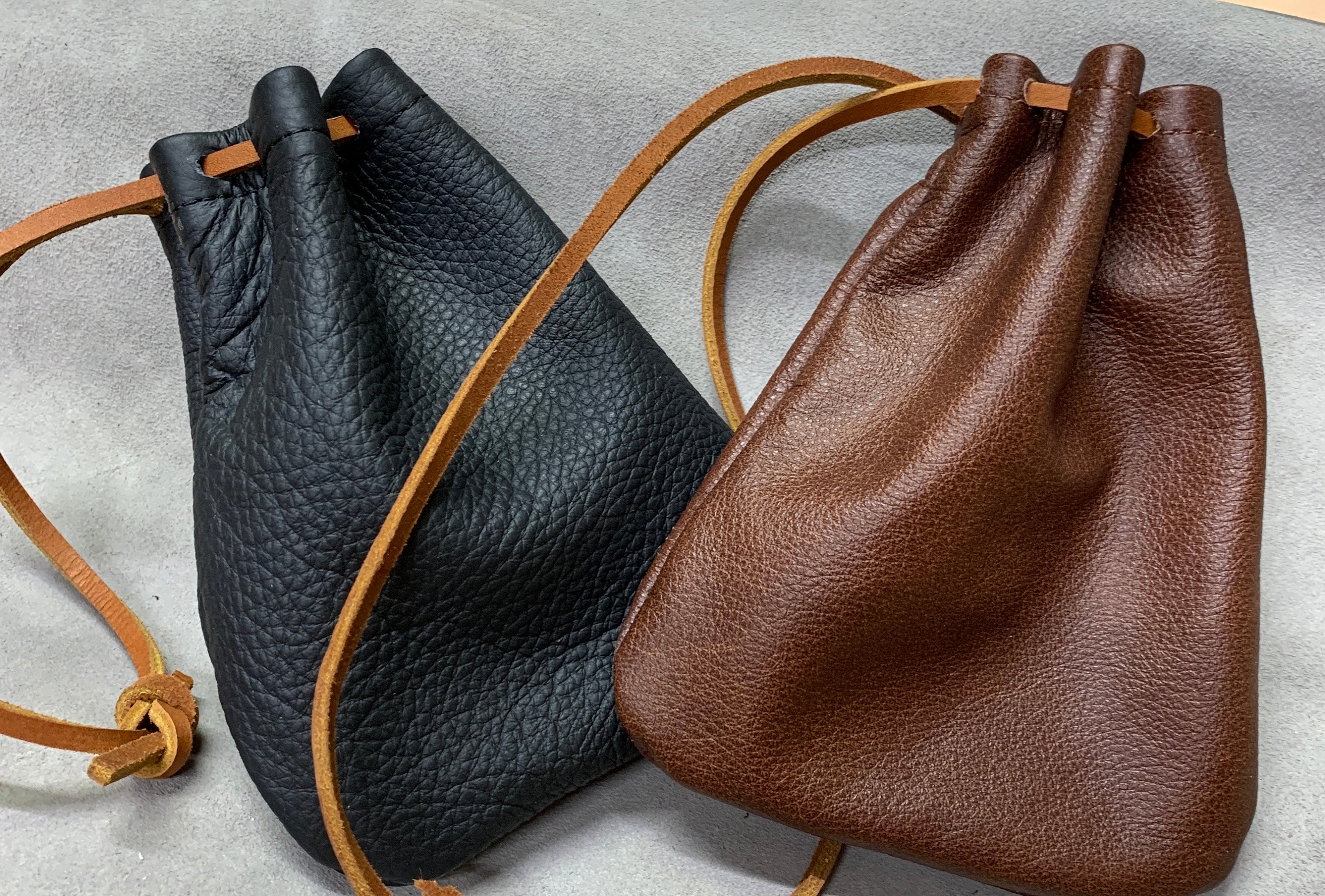 Drawstring Pouch - Large Brown - Etsy