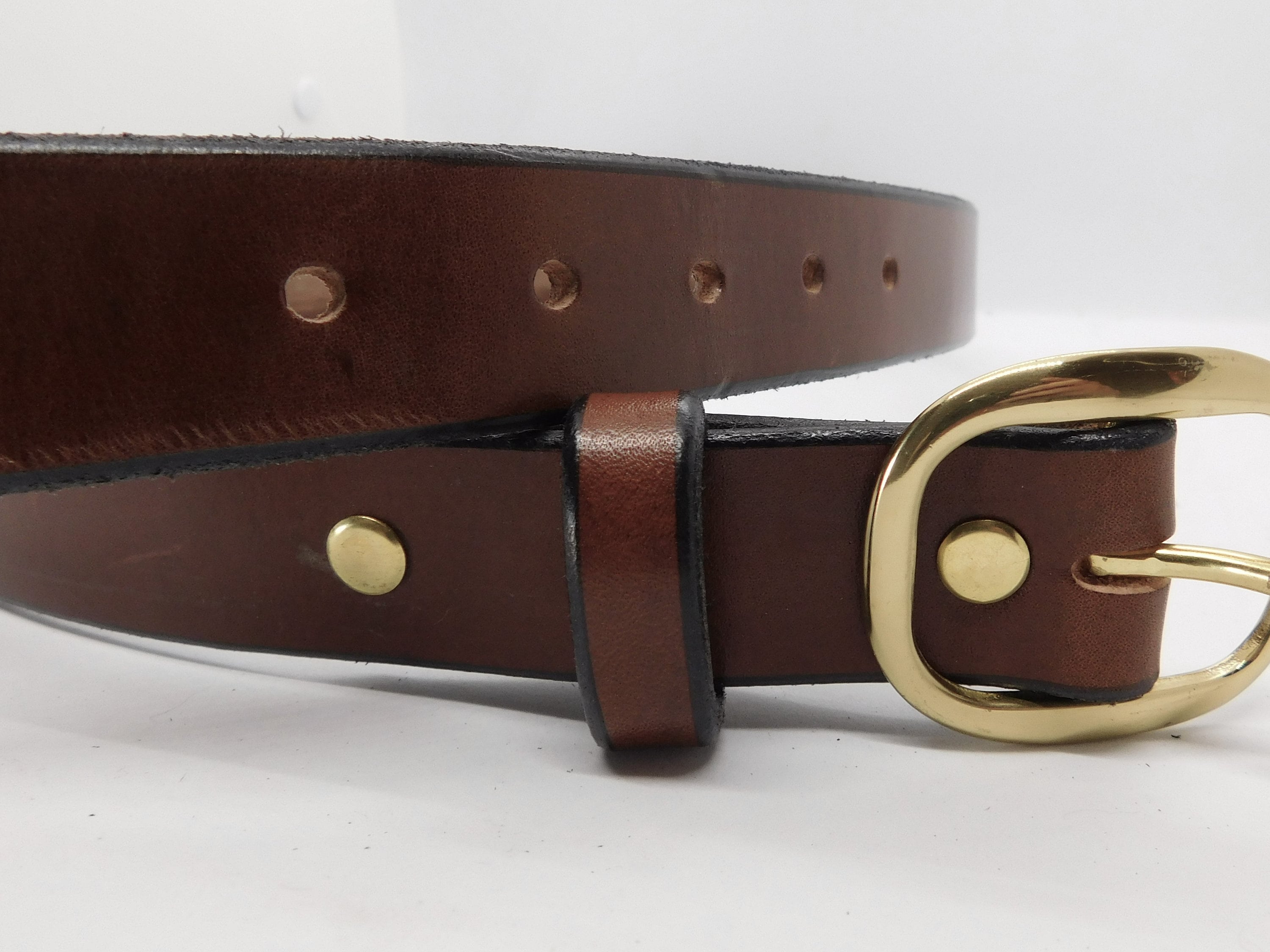 Brown Leather Belt 1 1/4 Inch Wide, 10/12 Oz Thickness, Light Brown ...