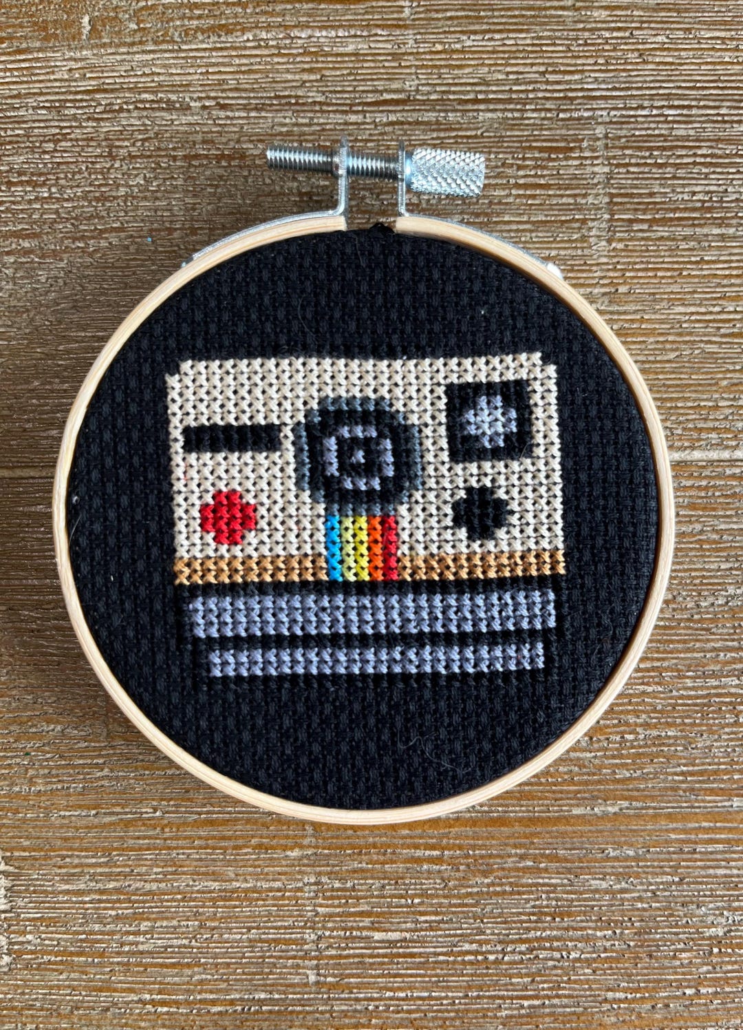 Polaroid Completed Cross Stitch - Etsy