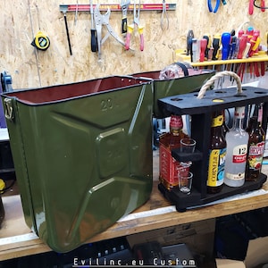 SOLD HIDDEN STORAGE Shelf Jerry Can Mini Hidden Bar Box Canister Fuel ...