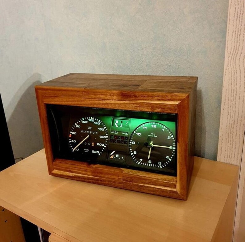 Table Wall Home Clock Alarm From REAL CAR ODOMETER Automotive Vehicle ...