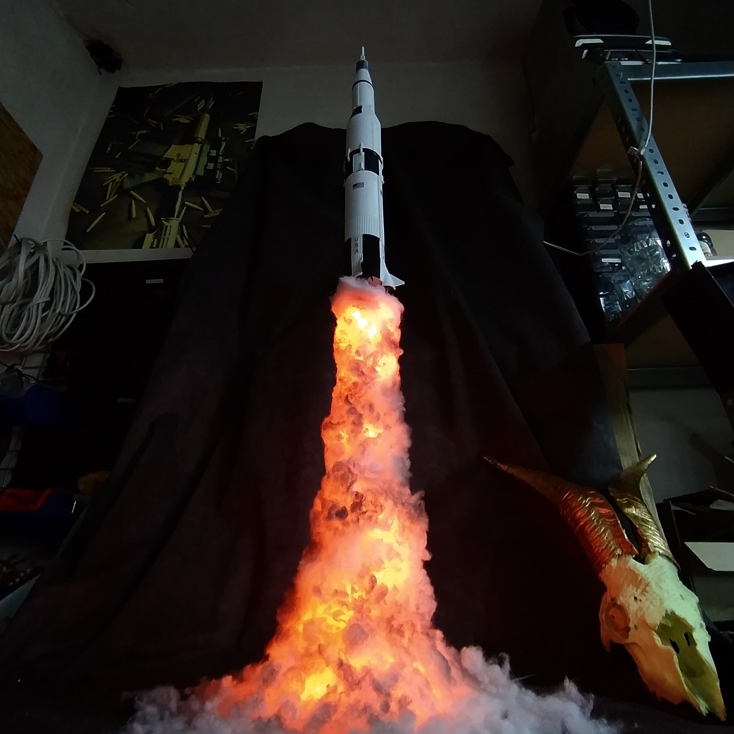 SOLD FULL SET Rocket Launch Lamp Diorama Falcon 7 Spacex - Etsy